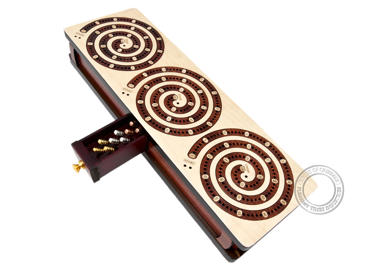 Spiral Cribbage Boards