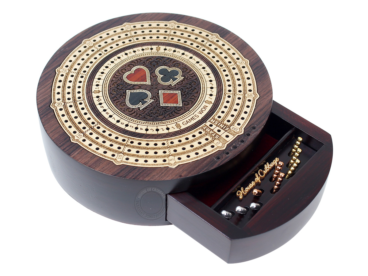 Round Cribbage Boards